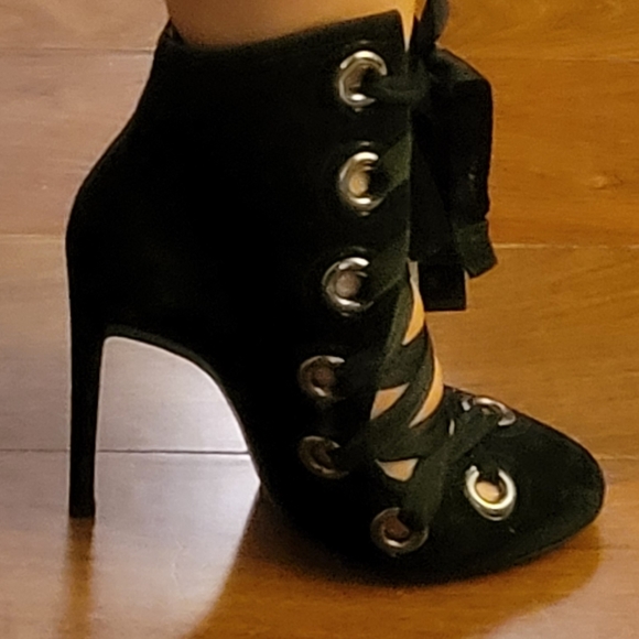 Alaia | Shoes | New Tags Alaia Laceup Stiletto Heavy Grommet Boots ...
